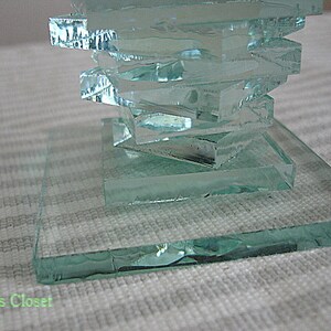 VTG 80’s Cut Stacked Pineapple Glass Art Deco Sculpture Figure - Etsy