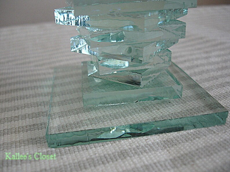 VTG 80’s Cut Stacked Pineapple Glass Art Deco Sculpture Figure - Etsy
