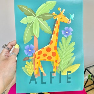 Jungle Theme Giraffe Nursery Art - Etsy