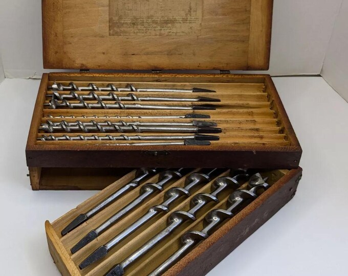 Vintage the Irwin Bit USA 13 Piece 4-16 Auger Bore Drill Bits Set, Gift ...