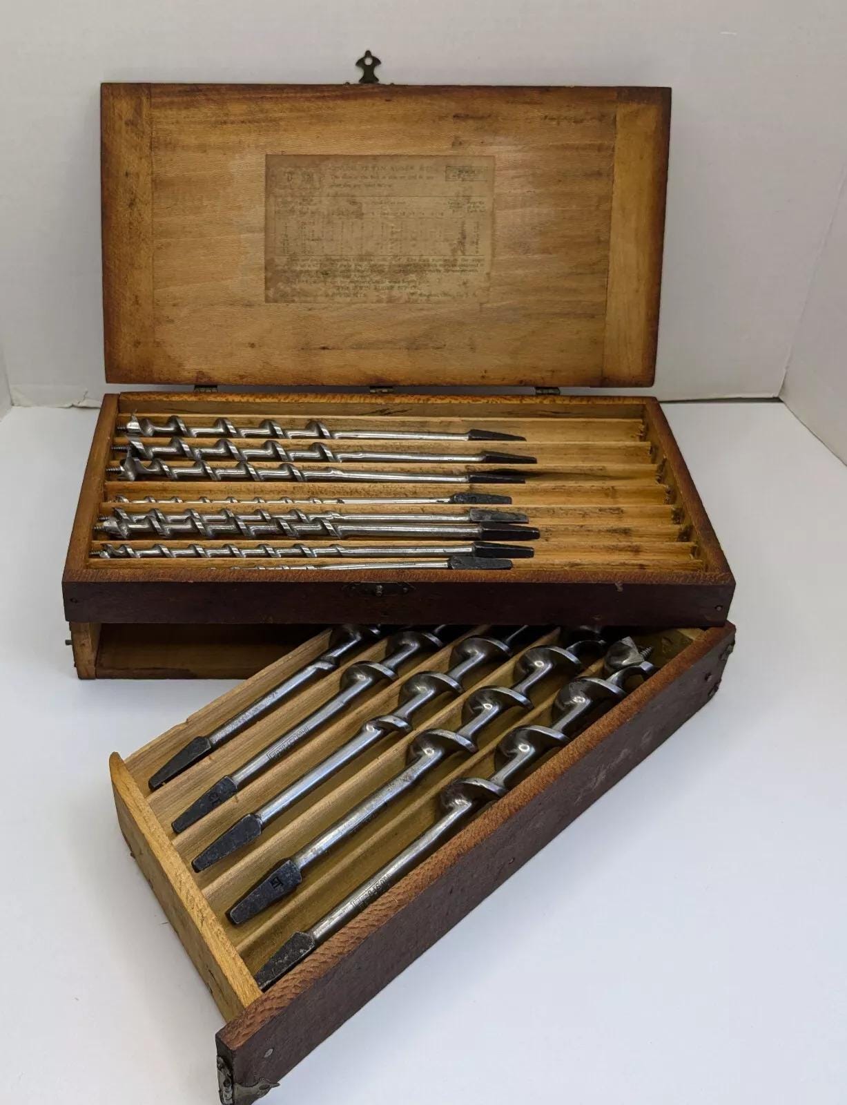 Vintage the Irwin Bit USA 13 Piece 4 16 Auger Bore Drill Bits Set Gift for Him Etsy UK