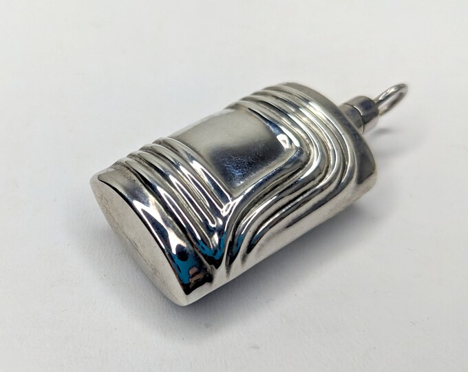 Vintage Modernist Taxco Mexico Sterling Silver Perfume Pendant Dauber ... Vintage Modernist Taxco Mexico Sterling Silver Perfume Pendant Dauber ...