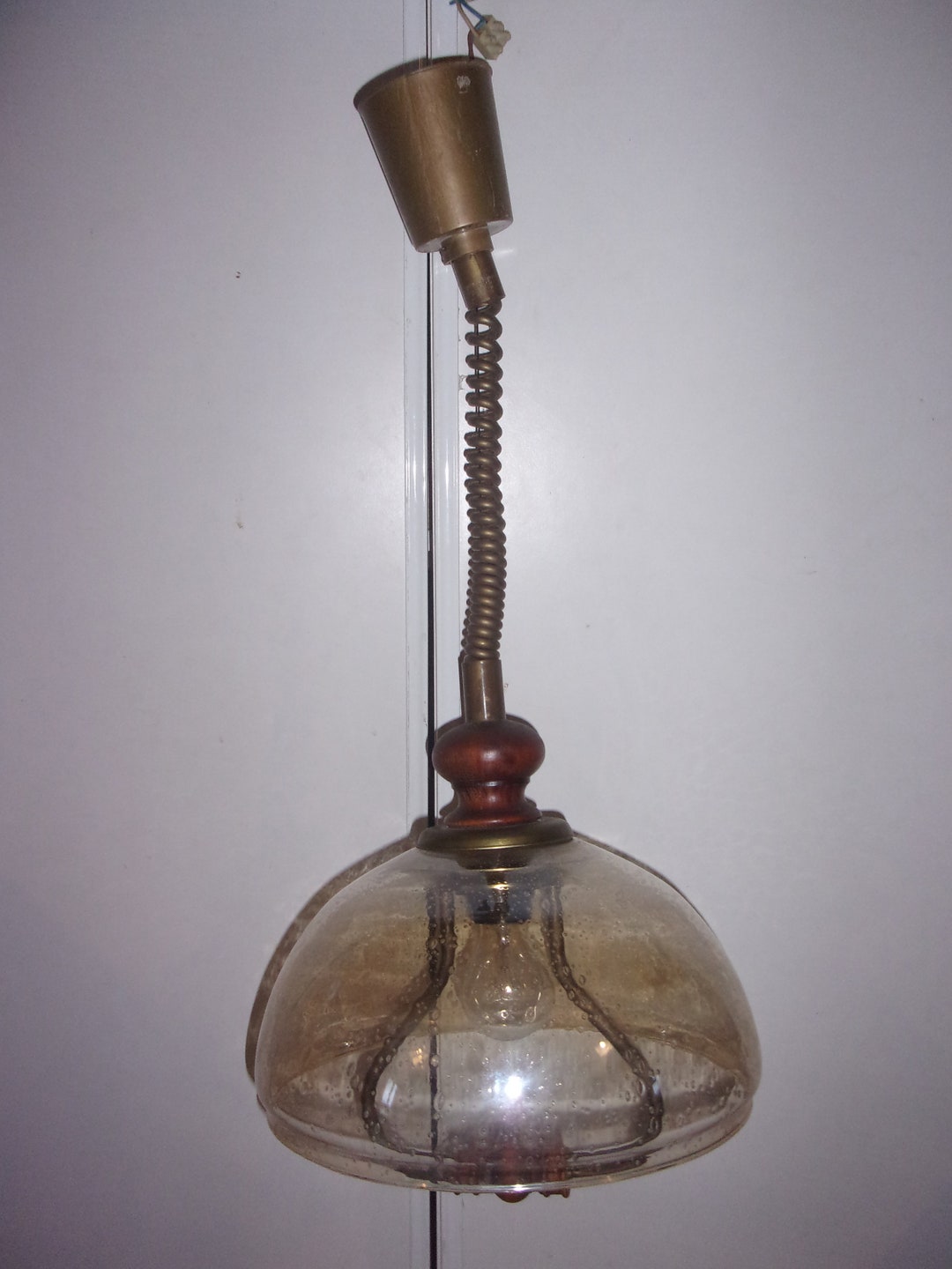 Old Bubble Glass Chandelier BIOT Style - Etsy