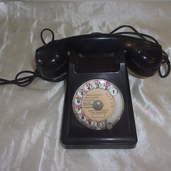 Black Bakelite Phone - Etsy