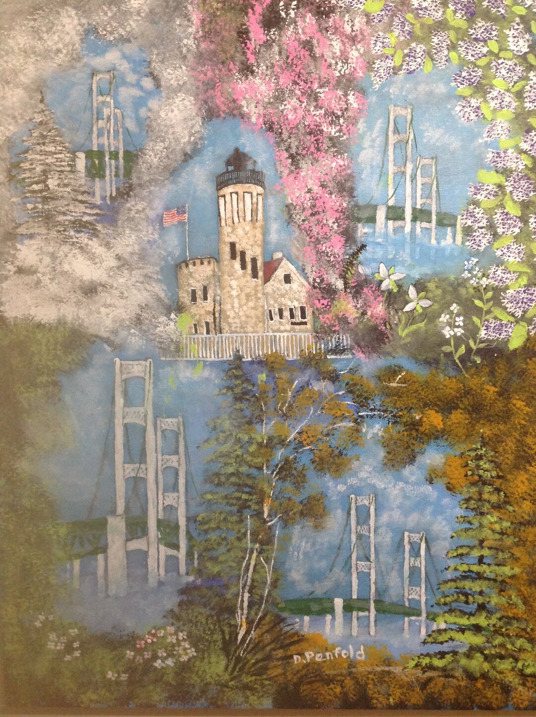 Mackinac Bridge Art Work ... Four Seasons in the Straits of Mackinac ...