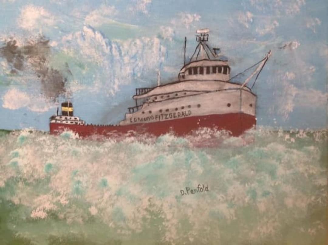 Edmund Fitzgerald Art Work ... Edmund Fitzgerald ... Original - Etsy