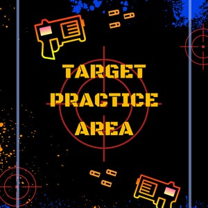 Nerf Table Sign, Dart Gun Party Theme, Dart Gun Birthday Party, Dart ...