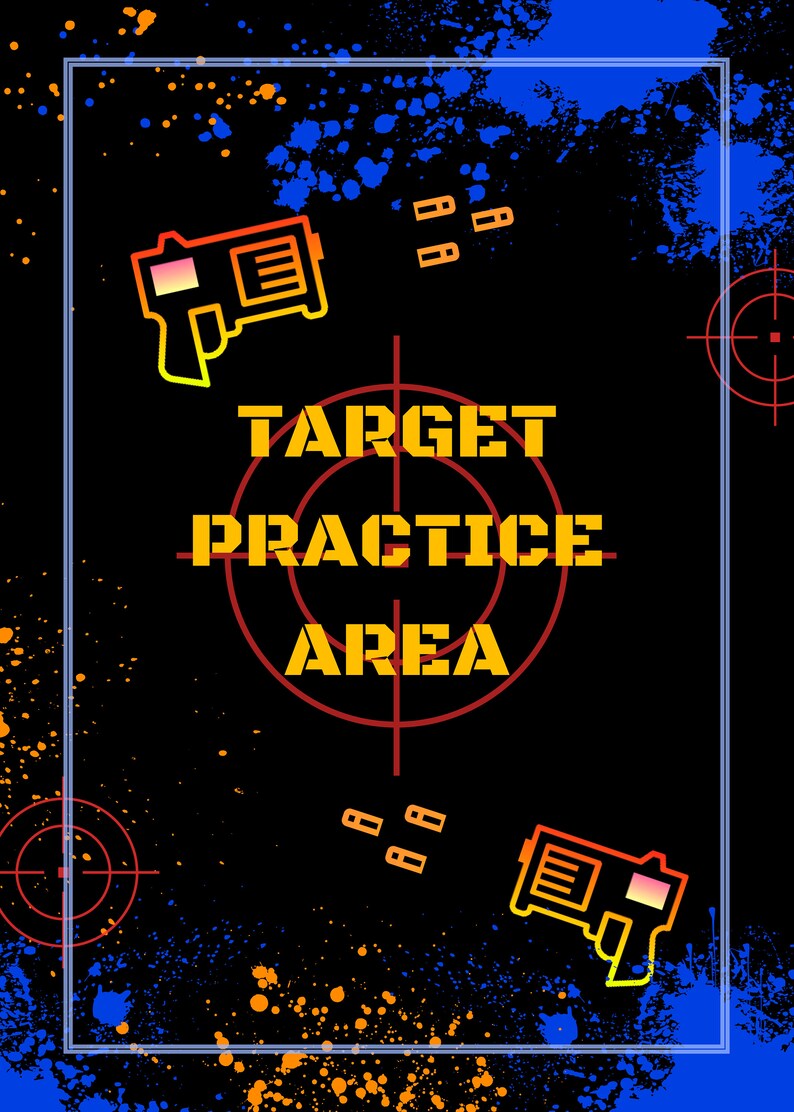 Nerf Table Sign Dart Gun Party Theme Dart Gun Birthday - Etsy