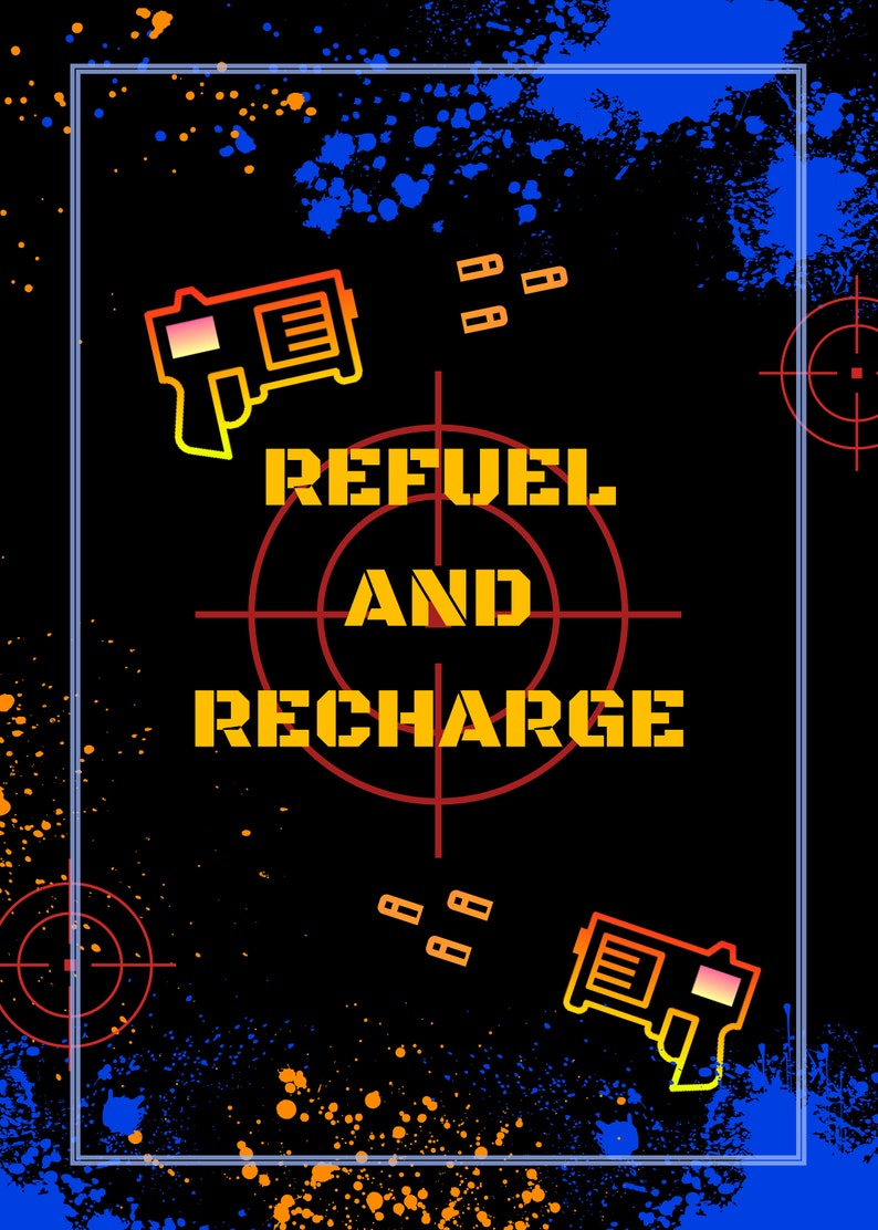 Nerf Table Sign Dart Gun Party Theme Dart Gun Birthday - Etsy