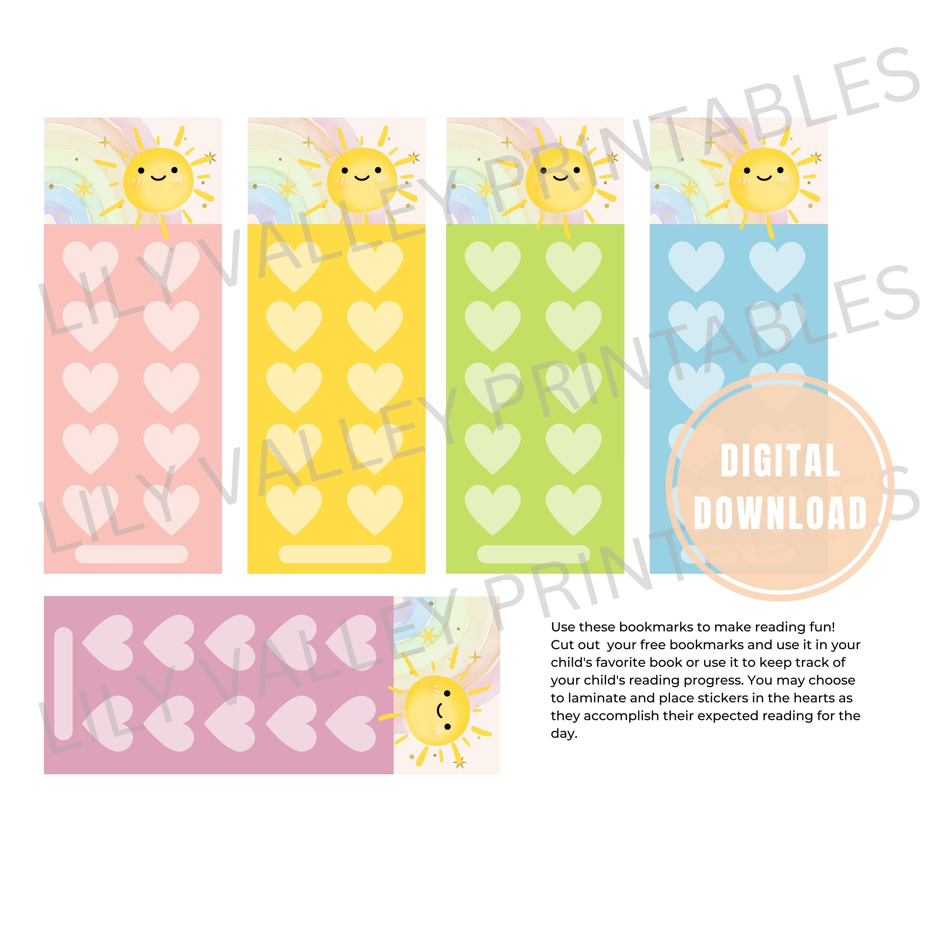 Editable Sunshine Rainbow Reward Chart Rainbow Behavior - Etsy