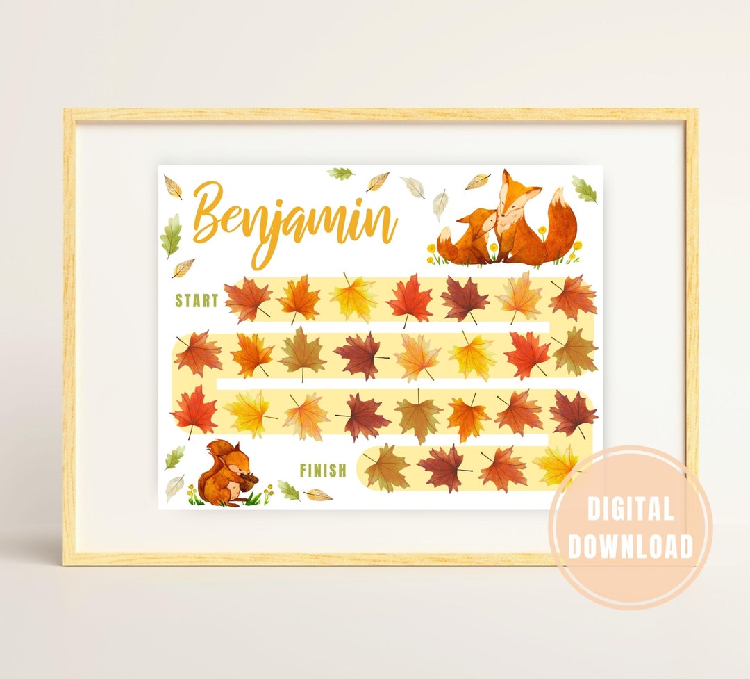 EDITABLE Fall Autumn Woodland Chore Chart, Reward Chart, Behavior Chart ...