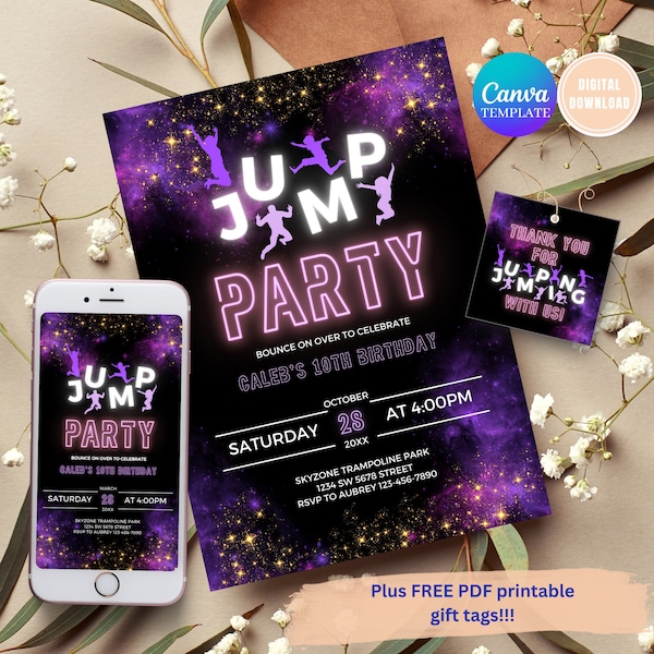 Birthday Party Big Air Invitation - Etsy