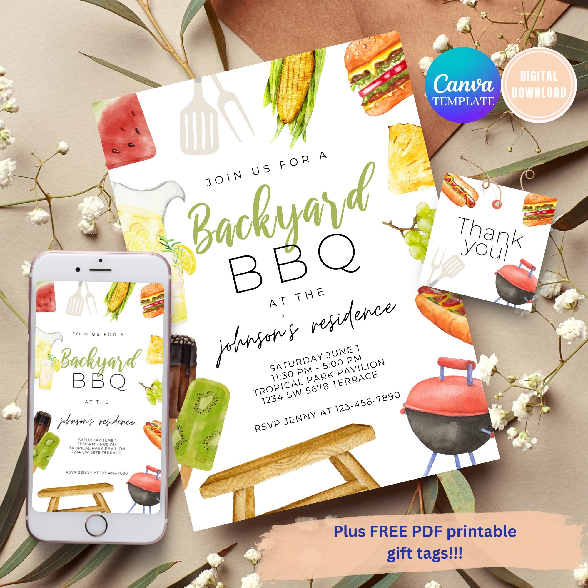 BBQ Digital Invitation Pool Party Invitation Summer Pool - Etsy