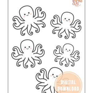 Mermaid Friends Party Coloring Page, Octopus Party Activity, Mermaid ...