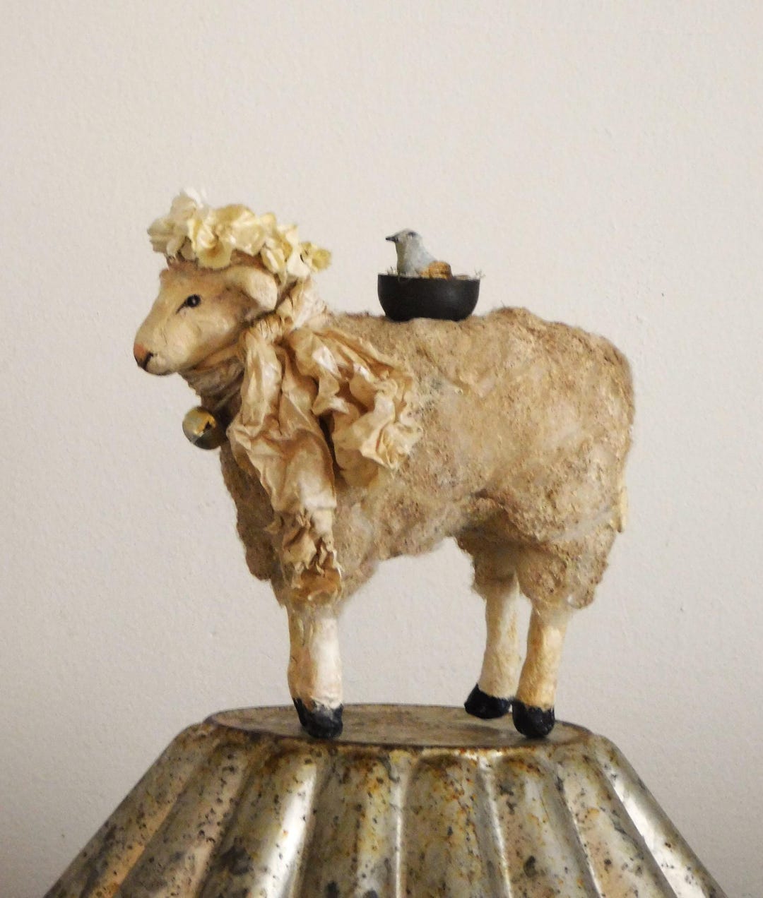 Vintage Inspired Spun Cotton Sheep, Easter Sheep, Whimsical Sheep ...