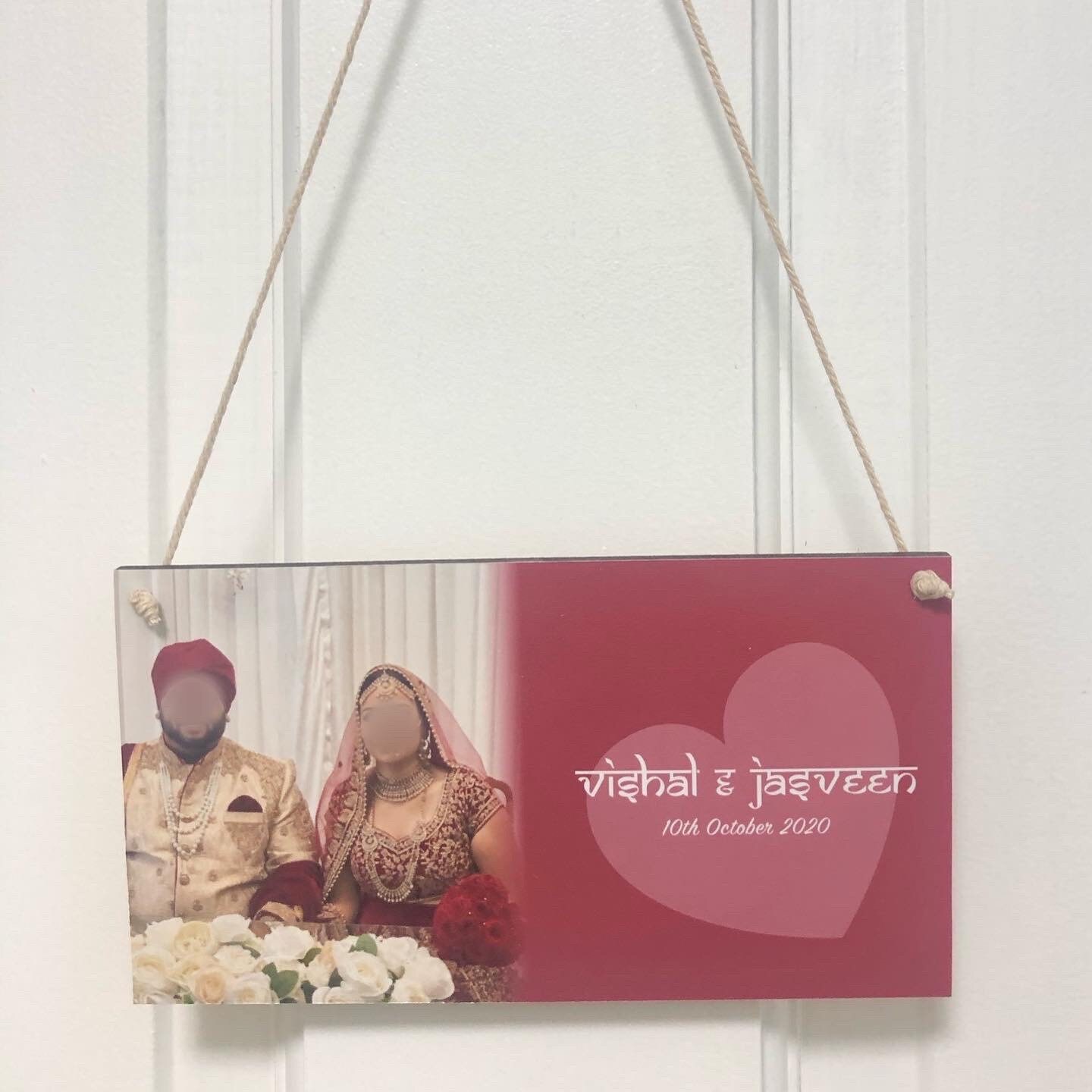 Personalised Wooden Door Signs for Your Home: Newly Weds - Etsy