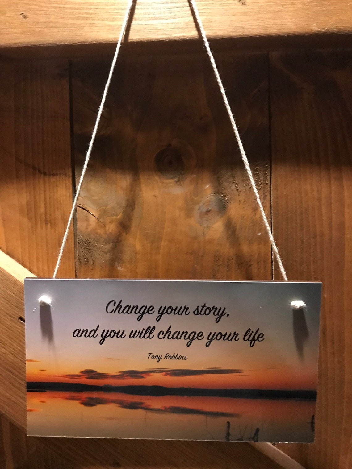 Personalised Wooden Door Signs Gift With Motivational and Positive ...