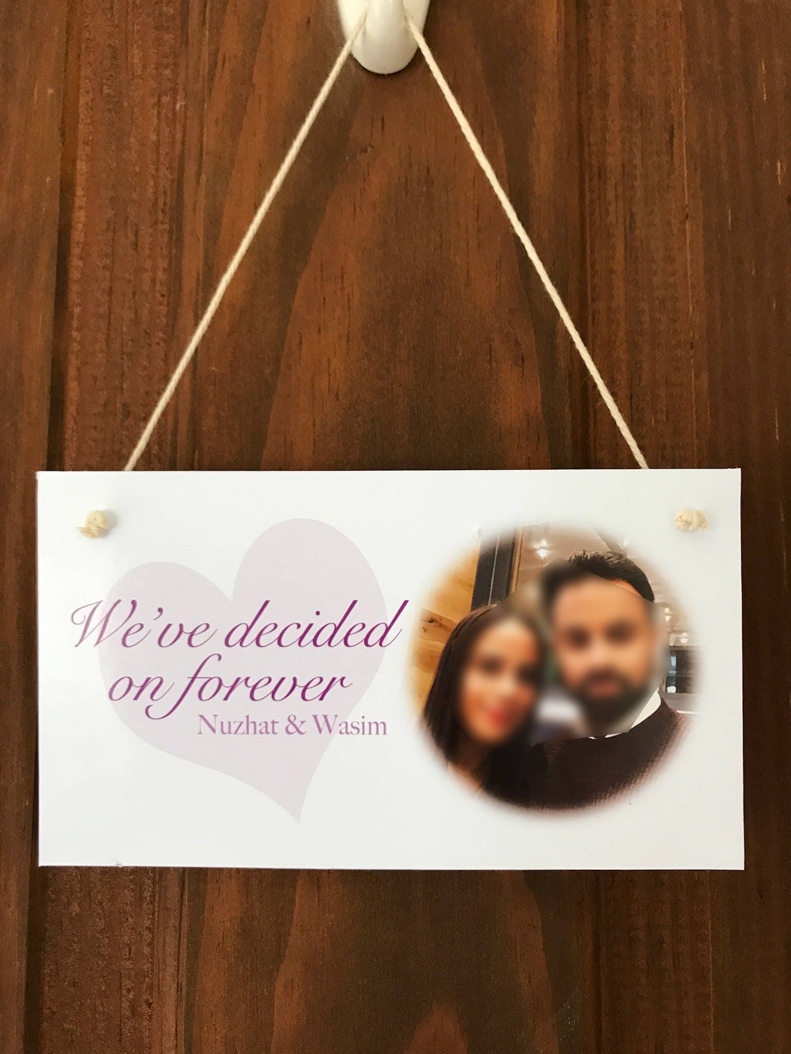 Personalised Wooden Door Signs for Your Home: Newly Weds, Engagements ...