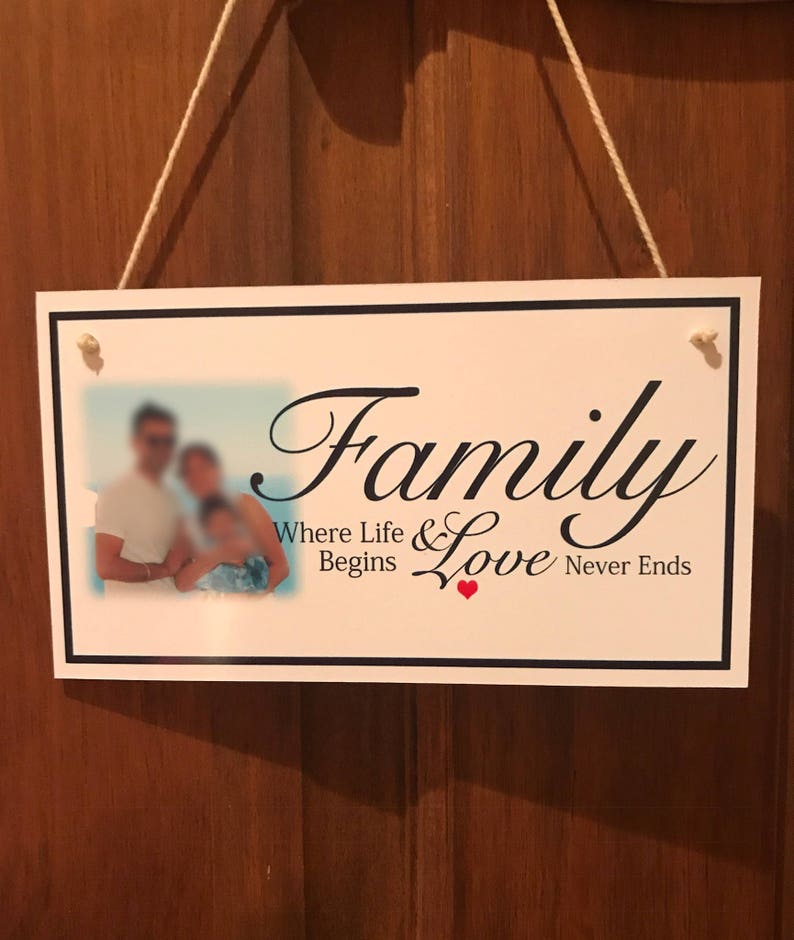 Personalised Wooden Door Signs for Your Home: Family Message - Etsy