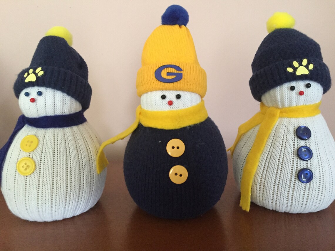Sock Snowmen Custom COLLEGE / SCHOOL - Etsy