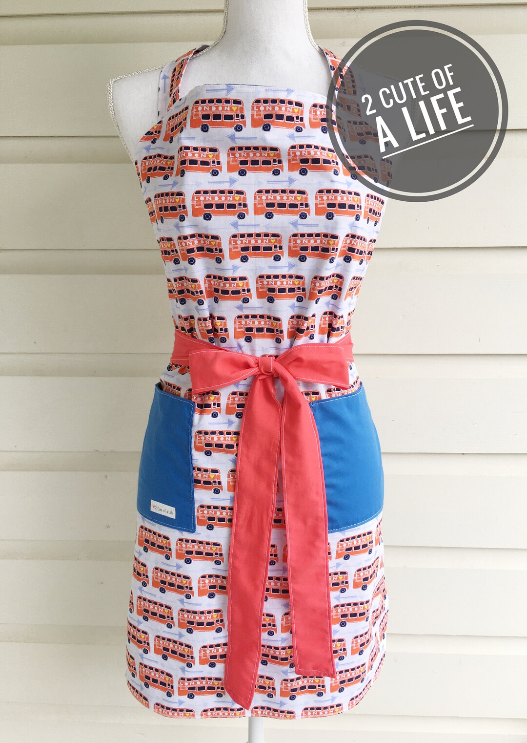 Double Decker Bus/london Bus/aprons for Adults/aprons for Women ...