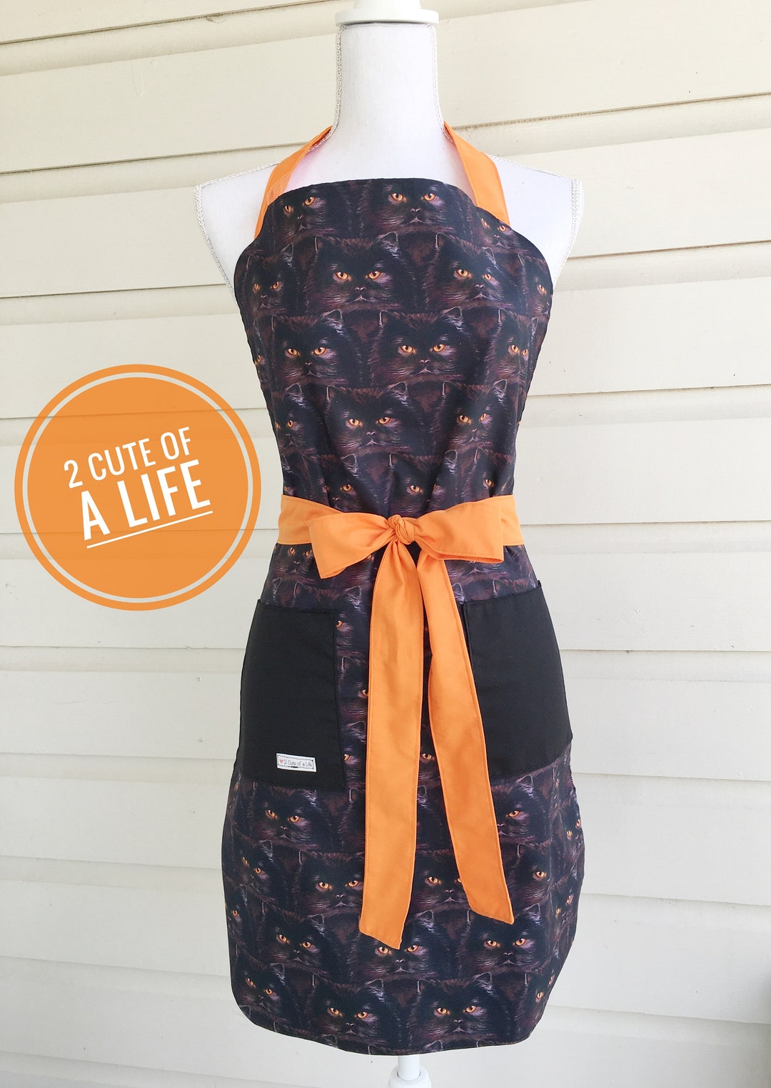 Apron for Adults/aprons for Women/full Size Apron/black Cats/cat Aprons ...