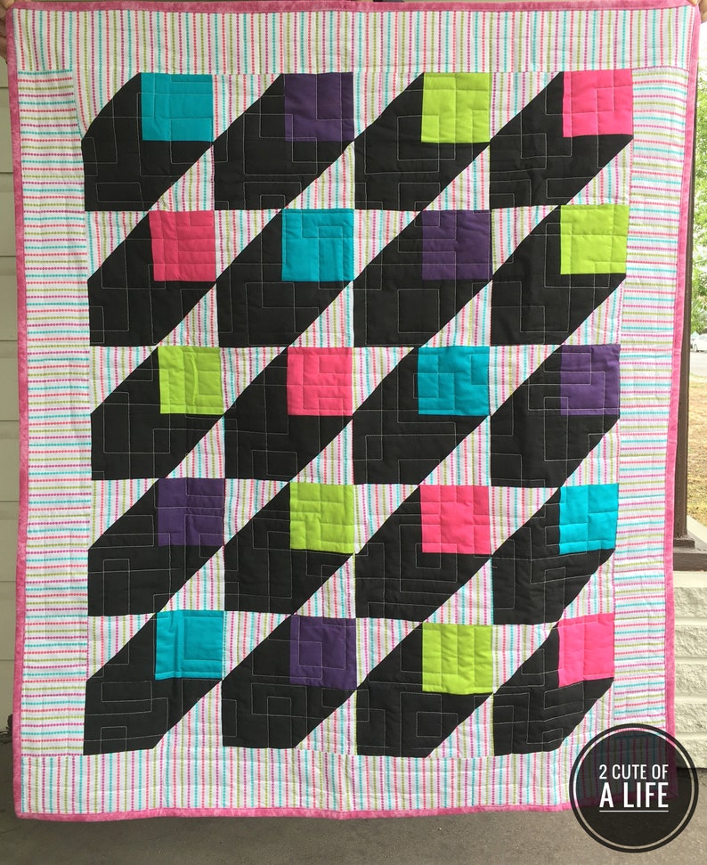 Cube 3D Quilt/baby Quilt/quilts for Newborn/3d Quilt Pattern/quilt ...