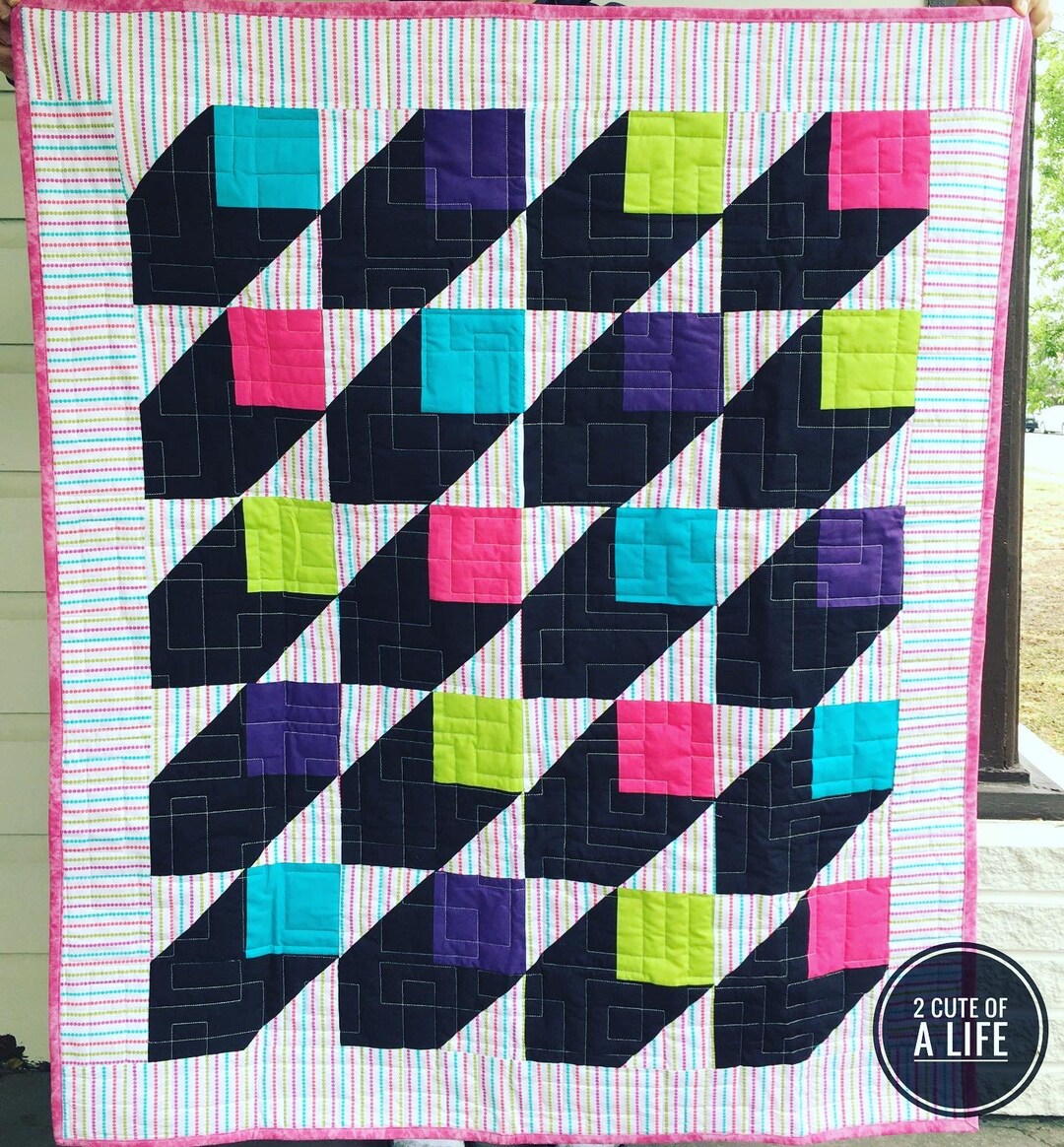 Cube 3D Quilt/baby Quilt/quilts for Newborn/3d Quilt Pattern/quilt ...