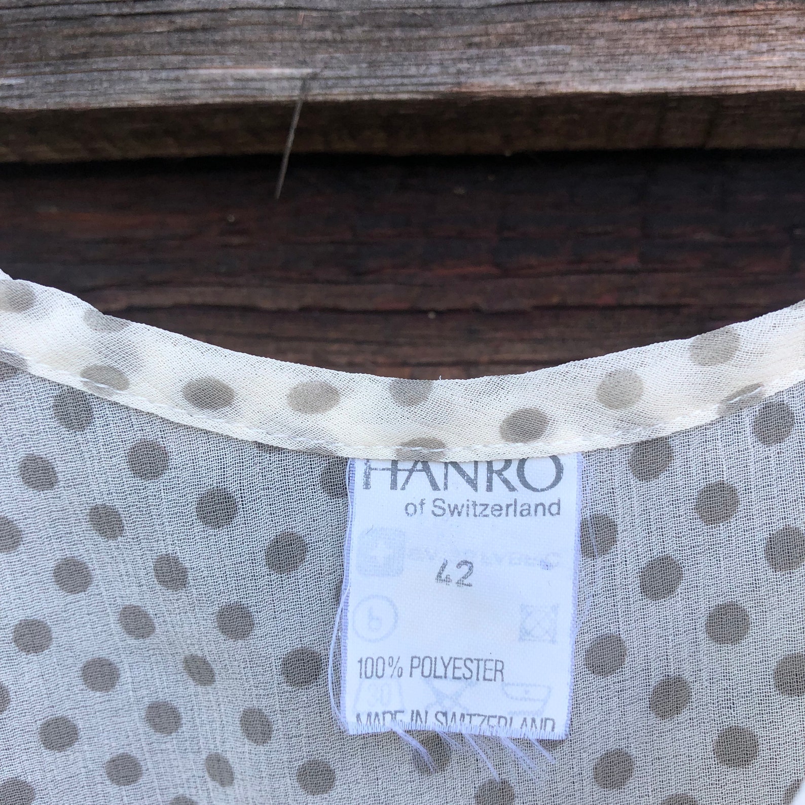 Swiss Vintage Hanro of Switzerland Lace Dotted See Through Camisole Top ...