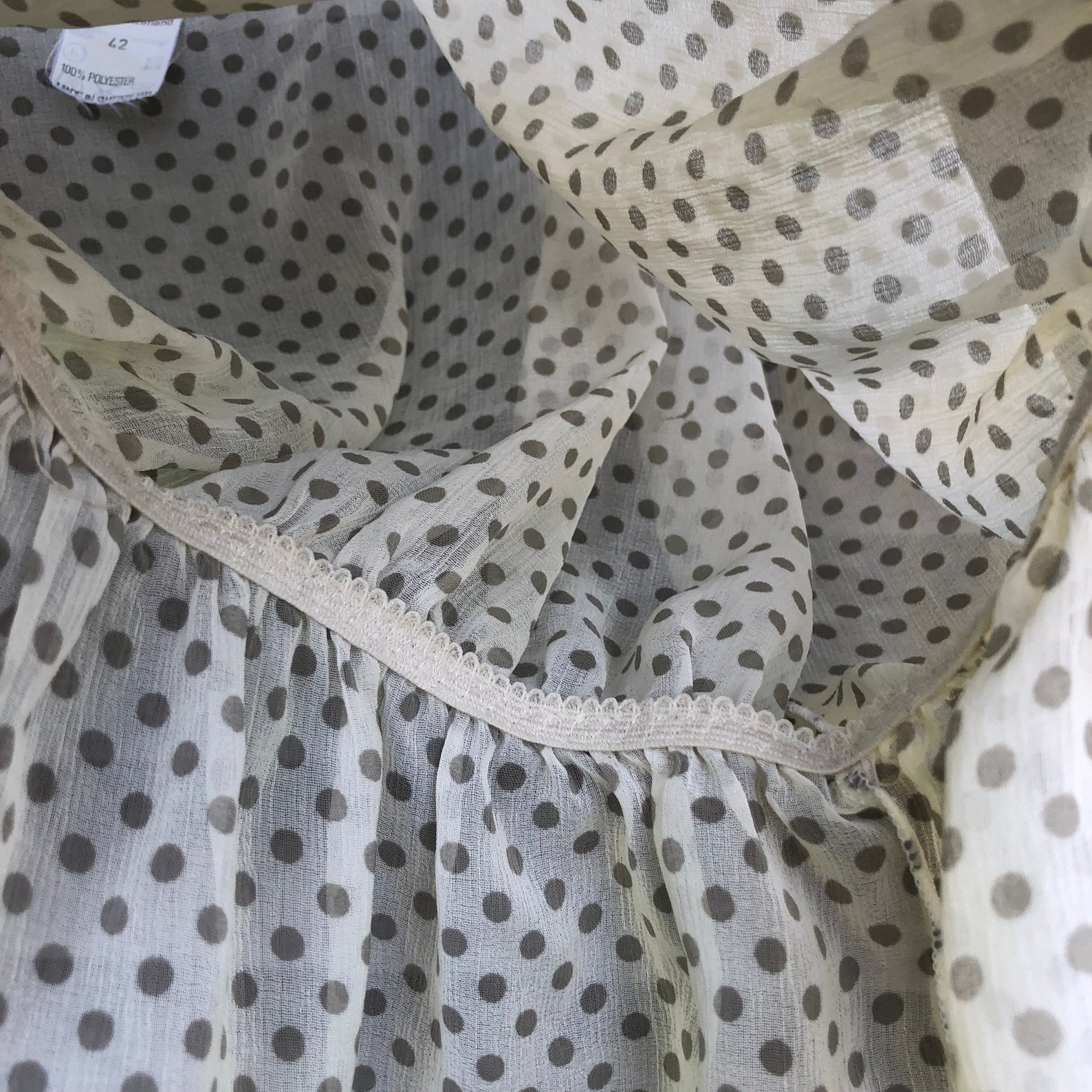Swiss Vintage Hanro of Switzerland Lace Dotted See Through Camisole Top ...
