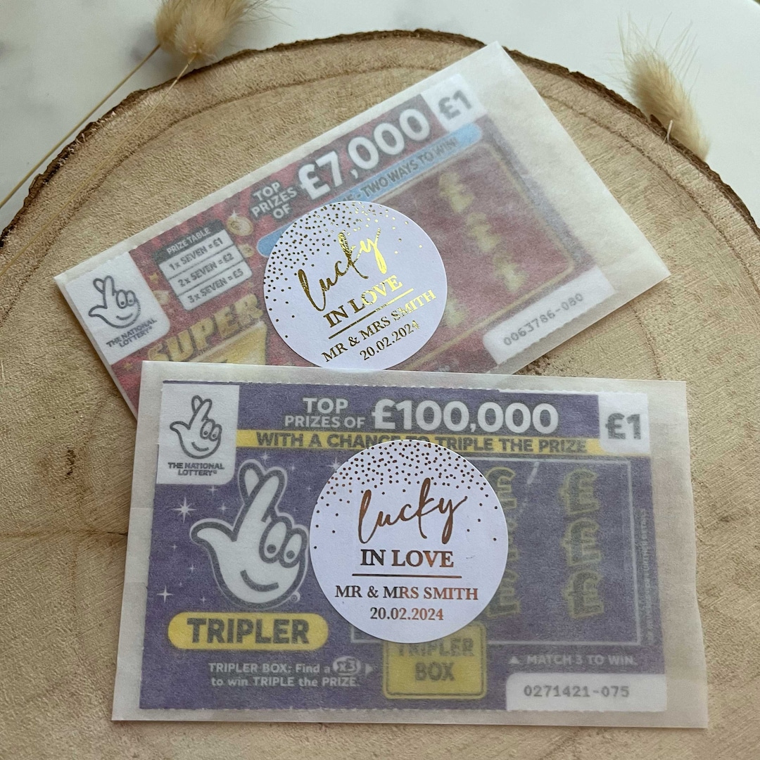 Fill Your Own Scratch Card Favours // Lotto Tickets // Personalised ...