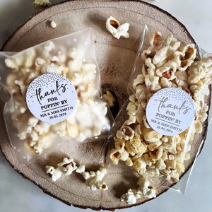 Fill Your Own Popcorn Favours // Wedding Favours // Thanks for Poppin ...