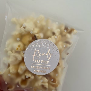 Fill Your Own Popcorn Favours // Baby Shower Favours // Ready to Pop ...