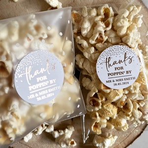 Fill Your Own Popcorn Favours // Wedding Favours // Thanks for Poppin ...