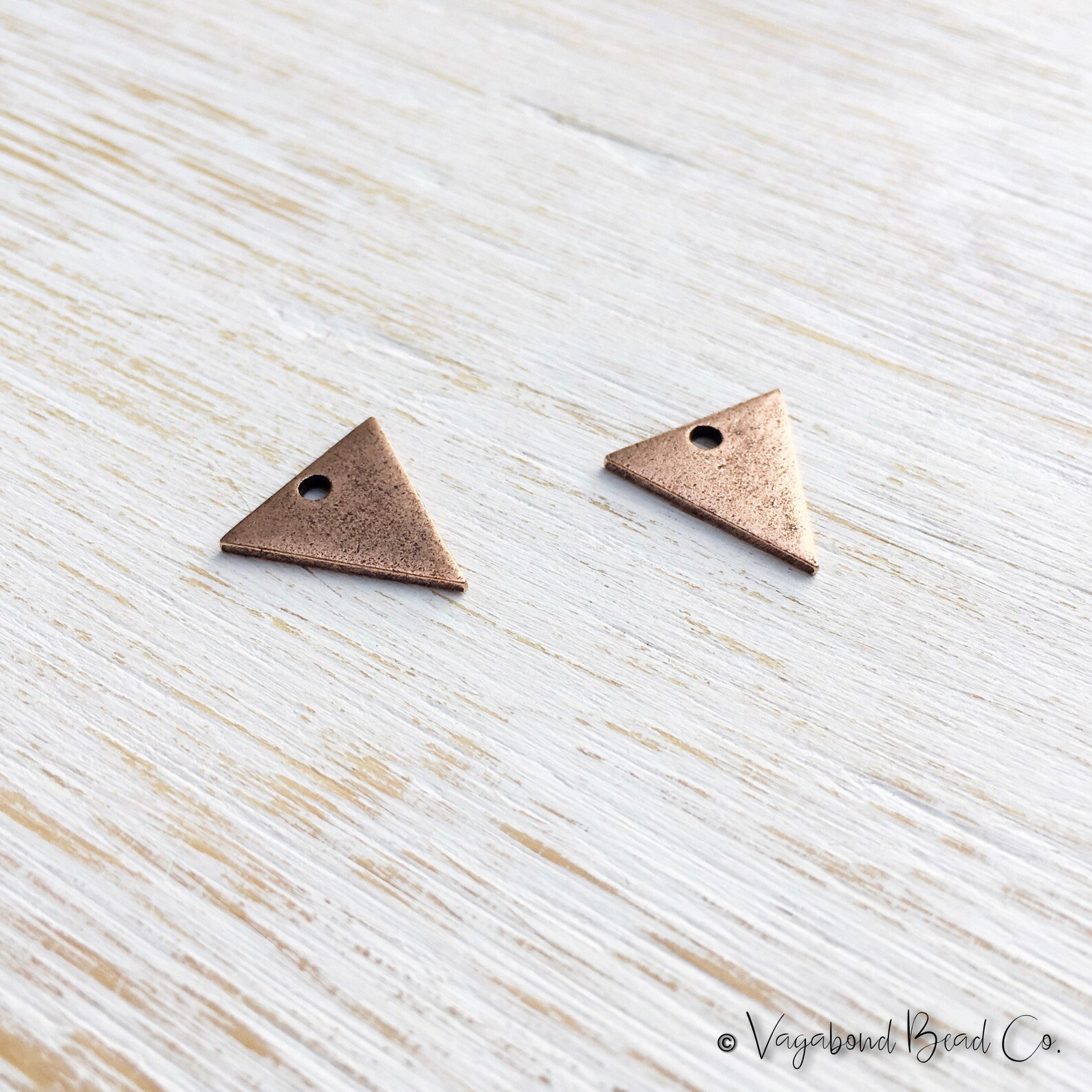 Small Copper Triangle Charm 13mm / 2pc Copper Charm Tribal - Etsy