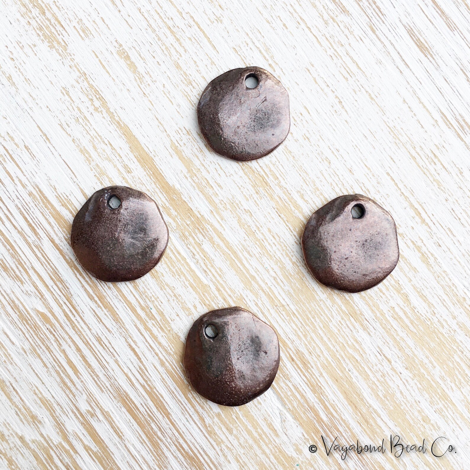 Bronze Cornflake Drop Charm 18mm / 4pc Antique Copper - Etsy