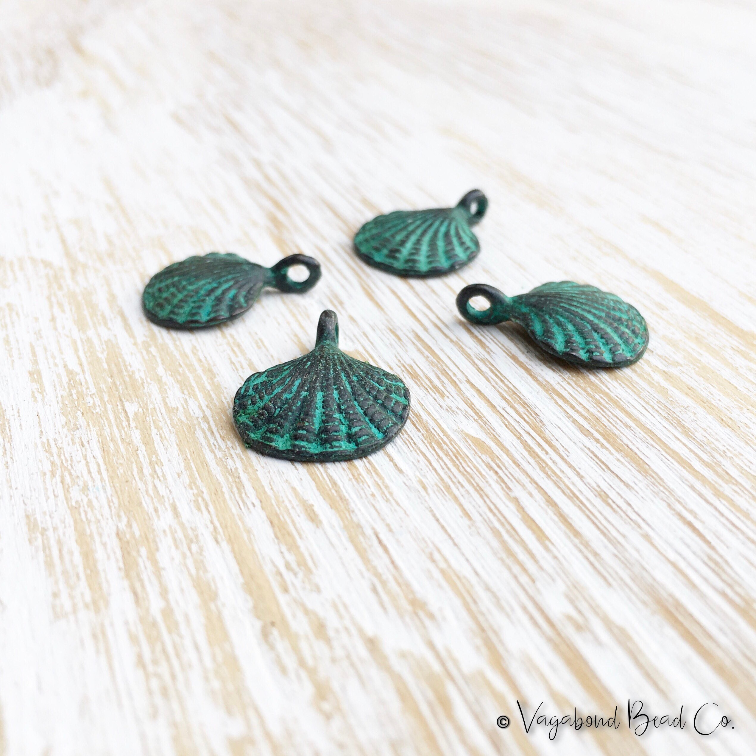 Seashell Charms 15mm / 4pc Shell Beads Greek Casting Shell - Etsy
