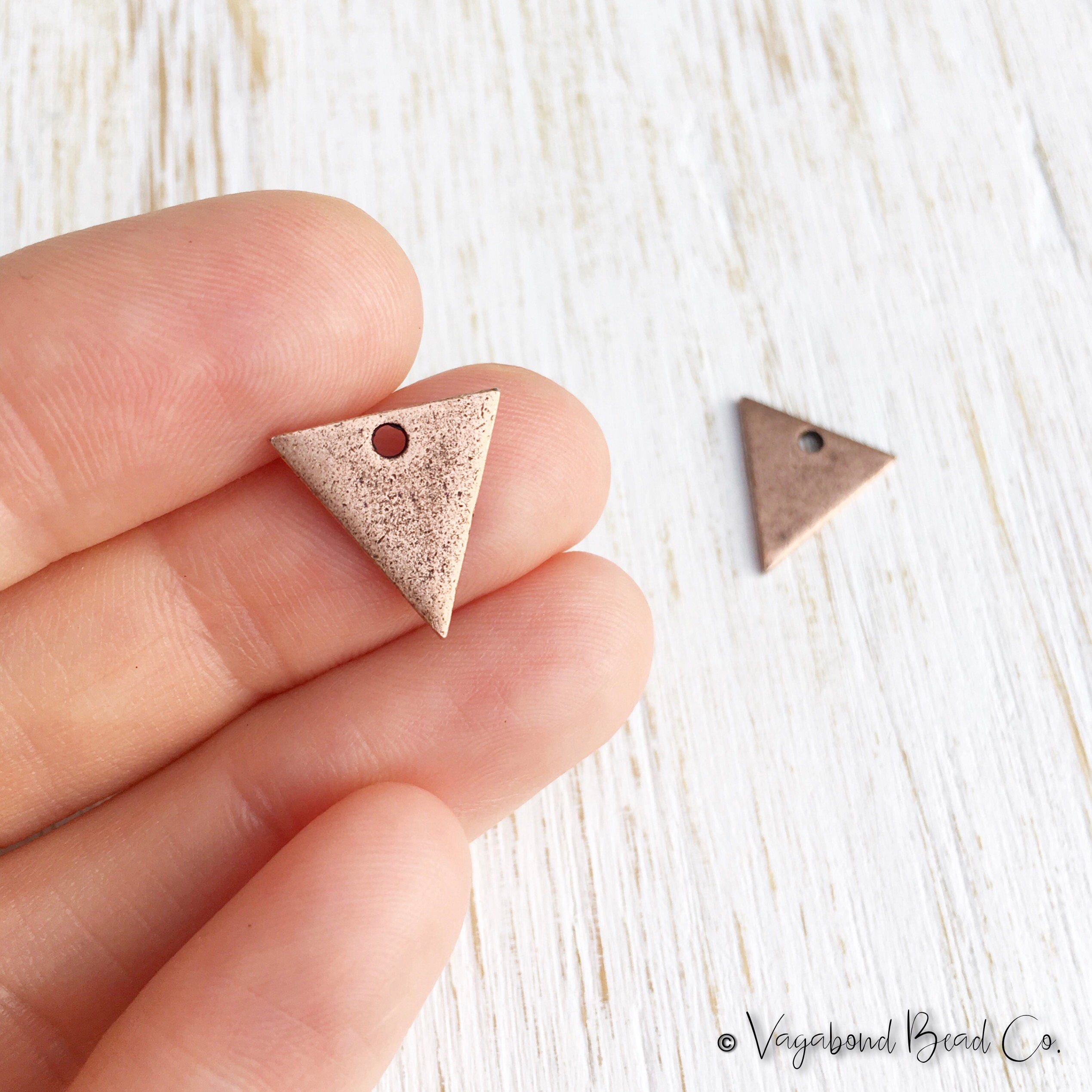 Small Copper Triangle Charm 13mm / 2pc Copper Charm Tribal | Etsy