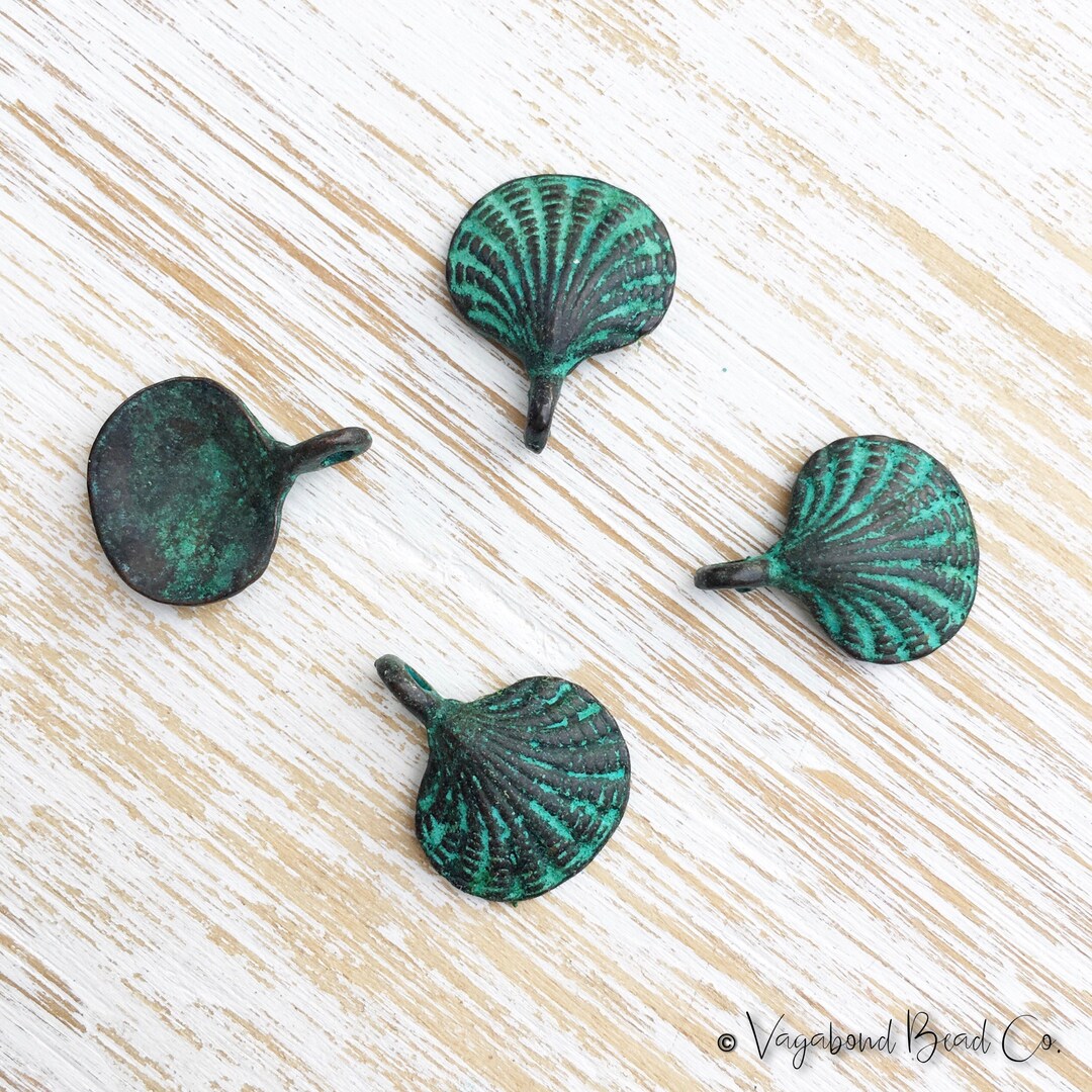 Seashell Charms 15mm / 4pc Shell Beads Greek Casting Shell - Etsy