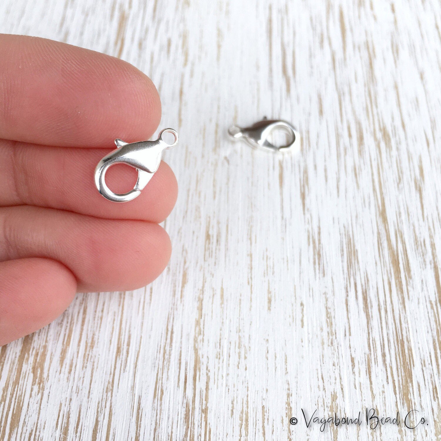 Bright Fine Silver Lobster Clasps 15mm / 3pc Sterling Silver | Etsy