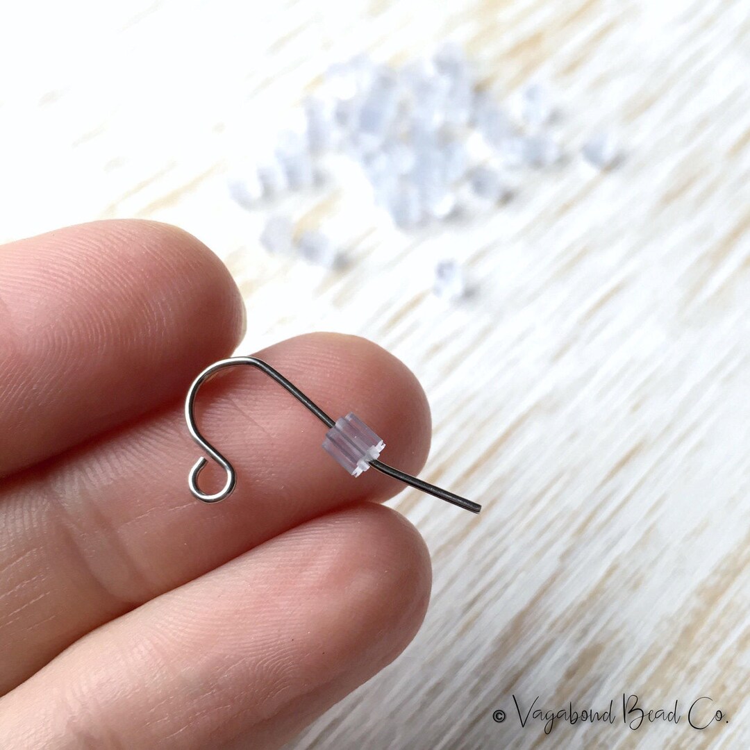 Ear Nuts for Earring Hooks 50pc / 25 Pairs, Earring Backs, Clear ...