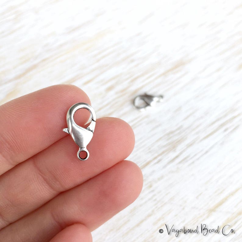 Antique Fine Silver Lobster Clasps 15mm / 3pc Silver Plated - Etsy