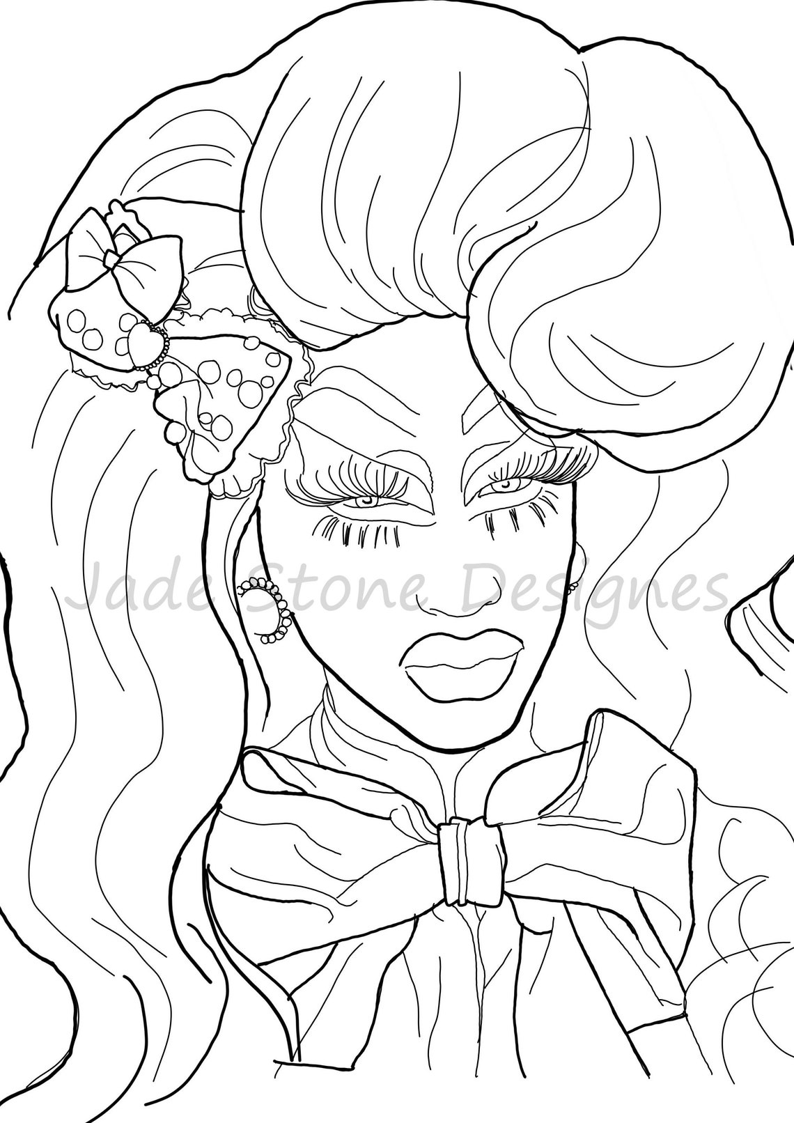 Trixie Mattel colouring page download | Etsy