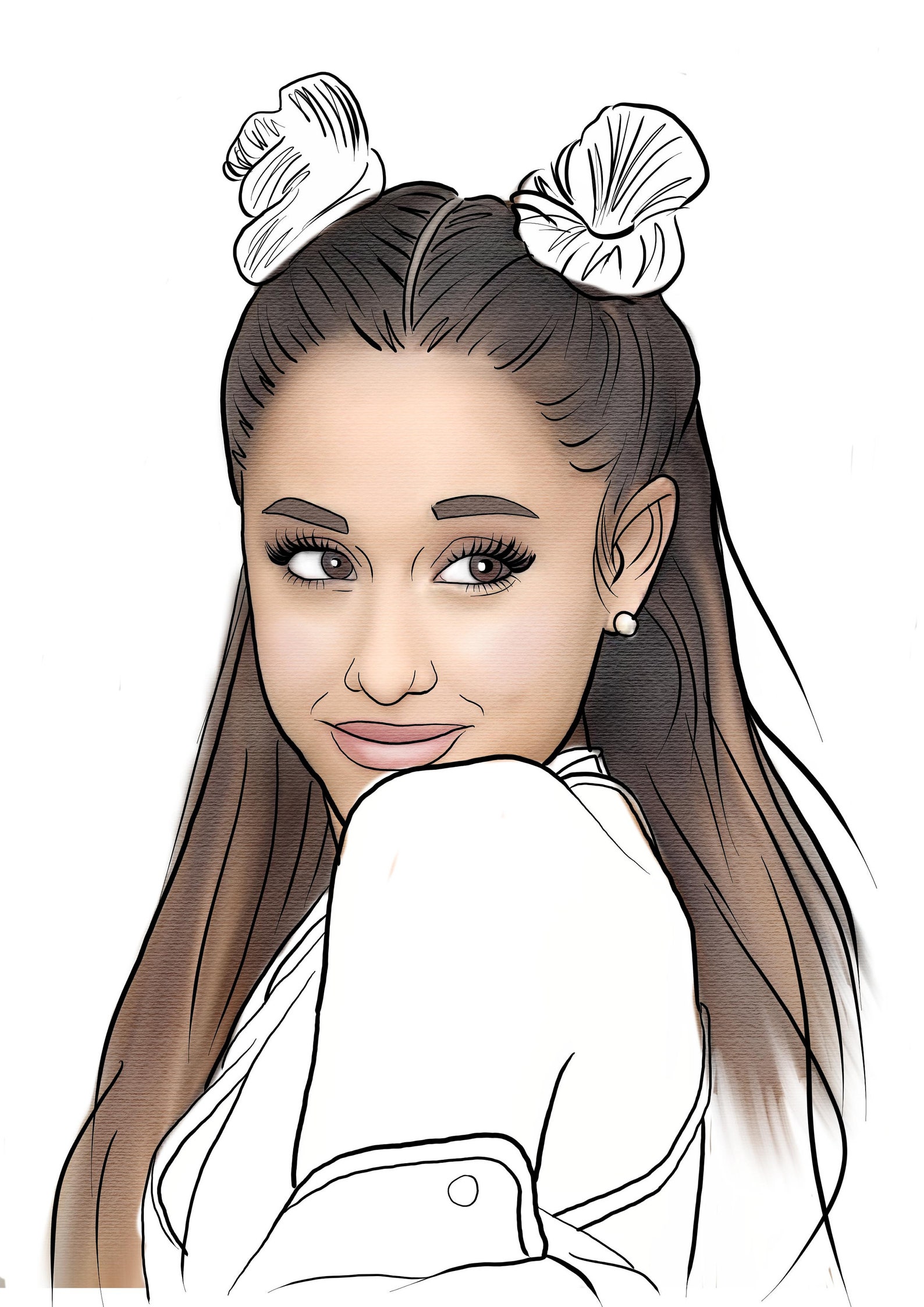 Ariana Grande Adult Colouring Sheet Printable Download Etsy
