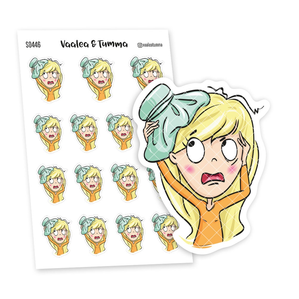 Headache Planner Stickers Vaalea S0446-447 Health Stickers | Etsy