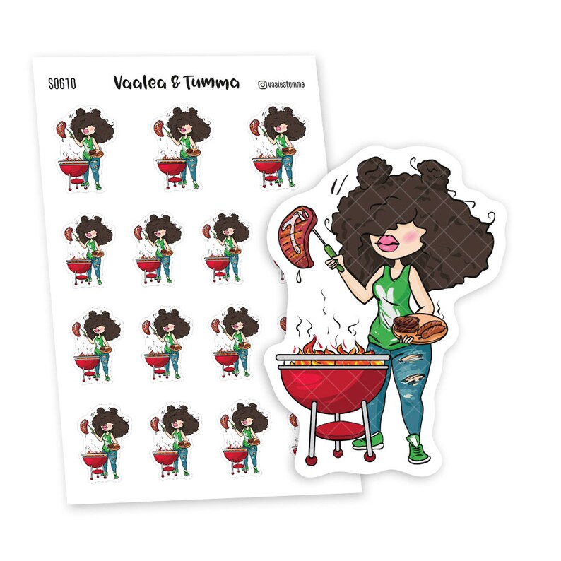 It's BBQ Time planner stickers Nia S0410/S0610 | Etsy