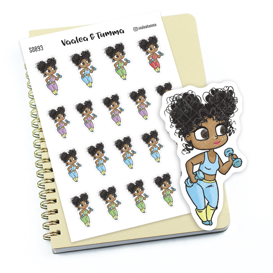 Planner Stickers zuri Dumbbell Workout | Etsy