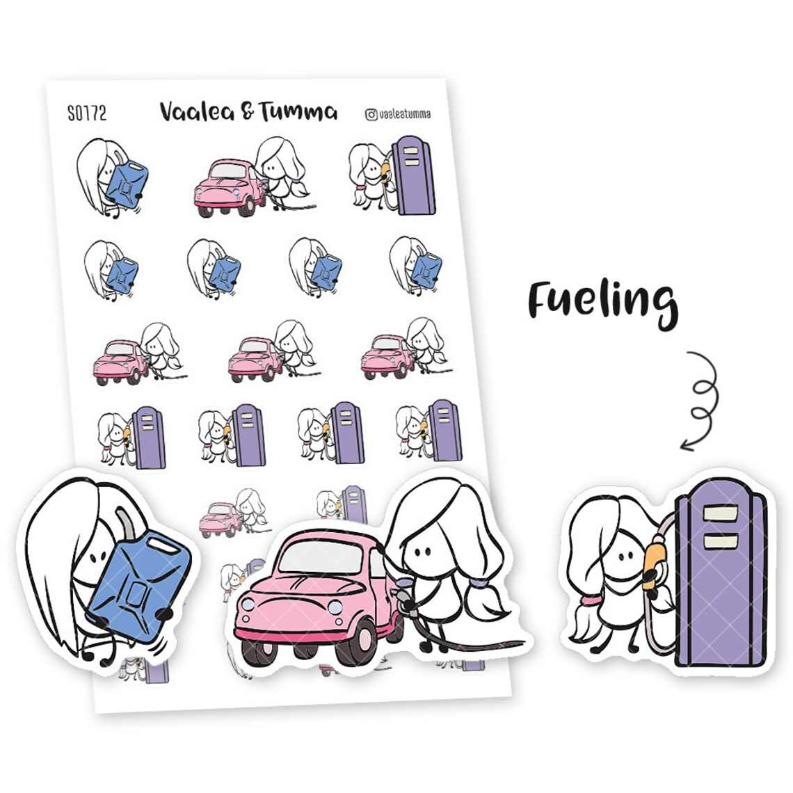 Fueling Planner Stickers Ensi S0172 Fuel Planner Stickers - Etsy