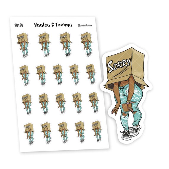 I Am so Sorry Planner Stickers Nia S0496/S0656 Sorry - Etsy