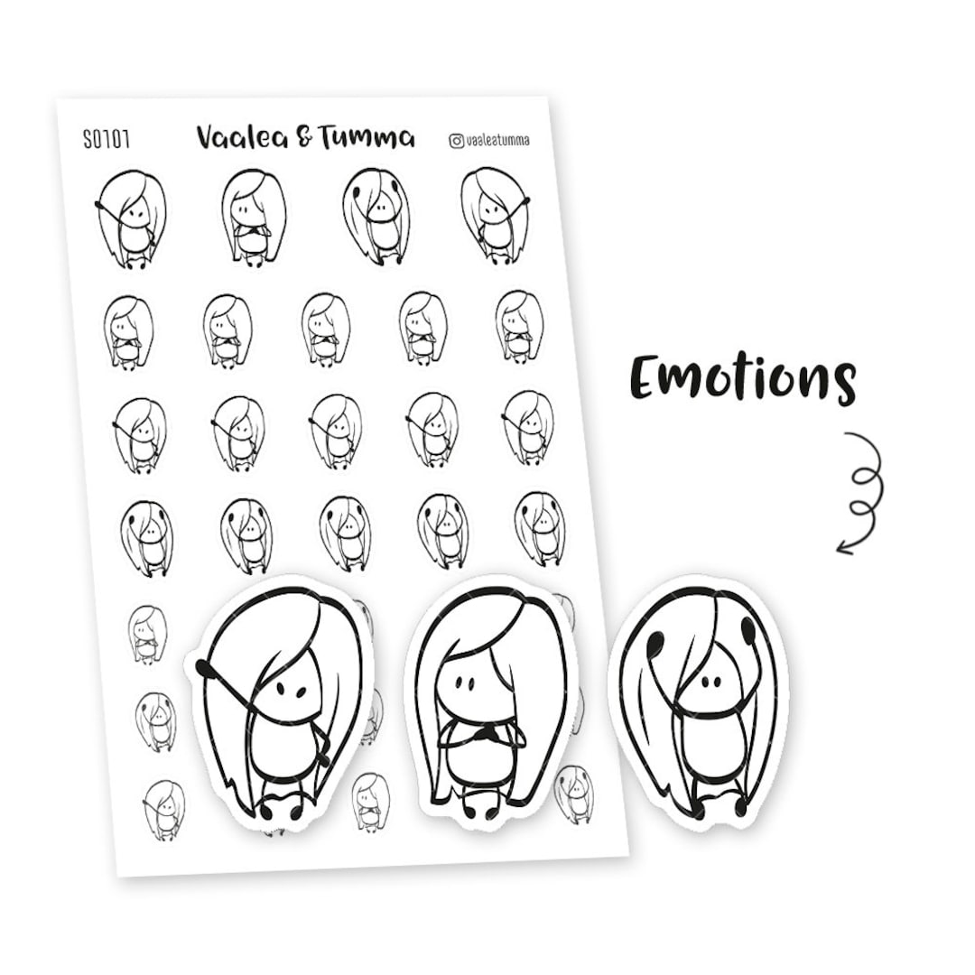 Ensi - Emotions Planner Stickers, S0101, Mood Stickers, Motivational ...
